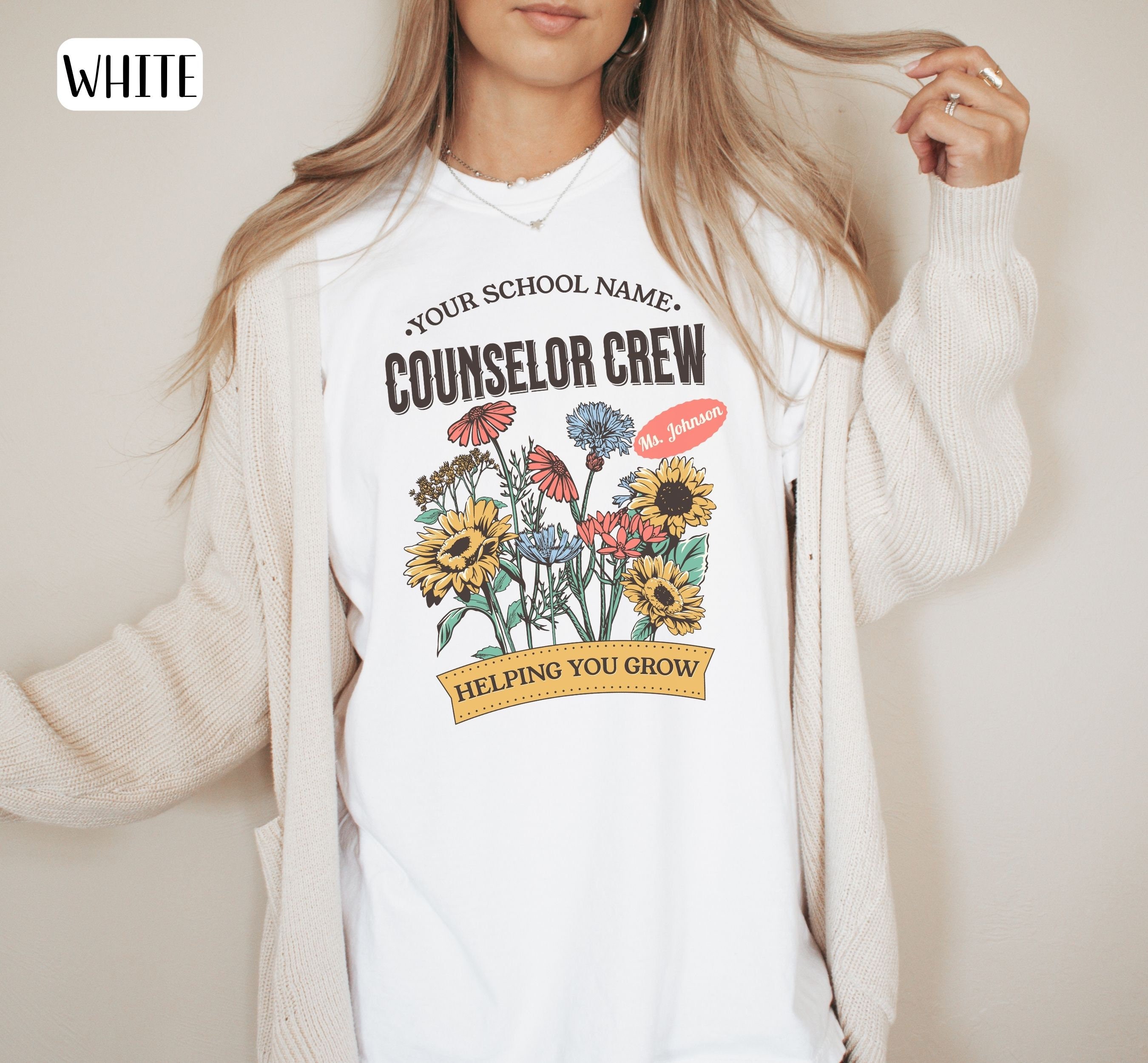 Custom School Counselor Shirts, Counselor Crew Shirts, Gift for ...