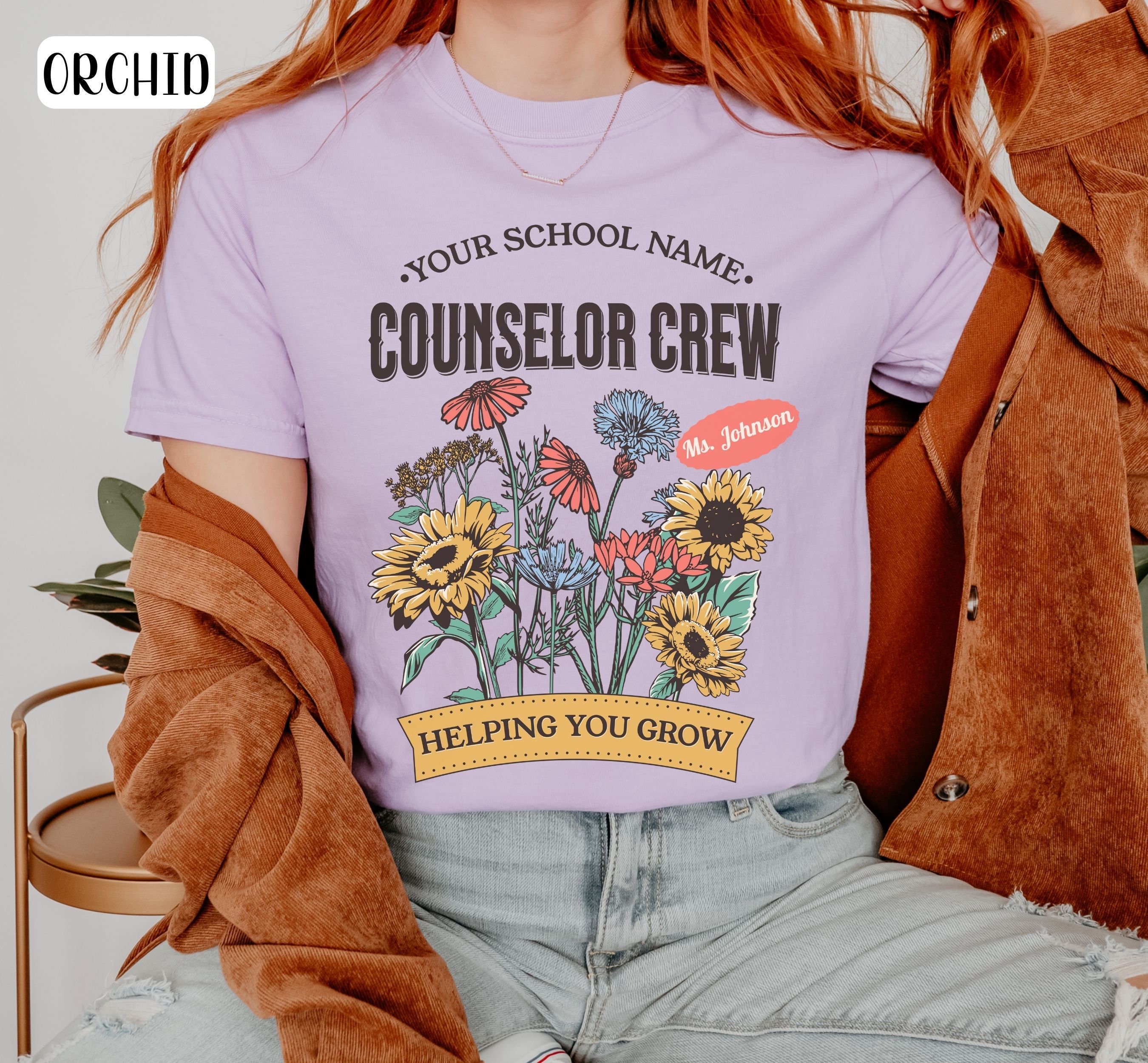Custom School Counselor Shirts, Counselor Crew Shirts, Gift for ...