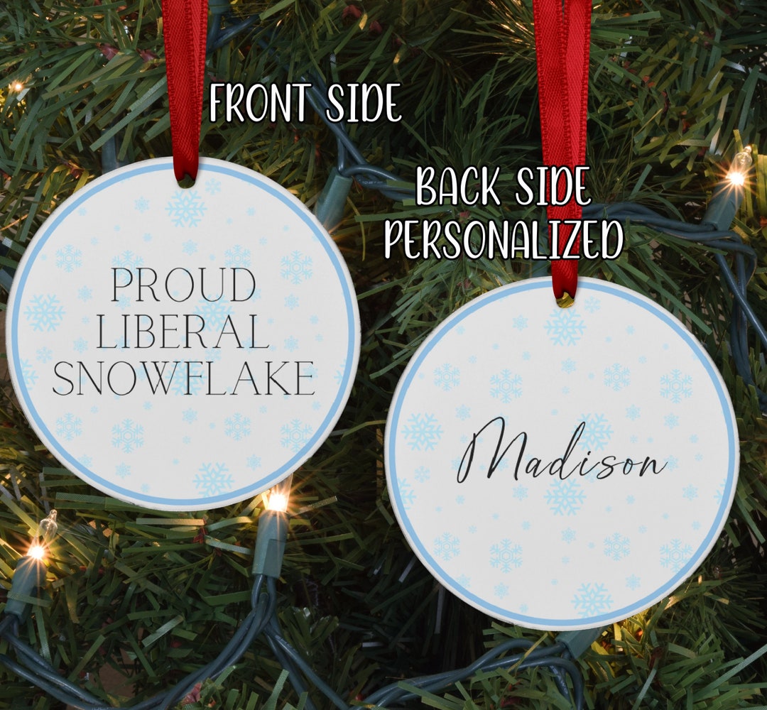 Personalized Liberal Gift, Custom Christmas Ornament, Social Worker ...