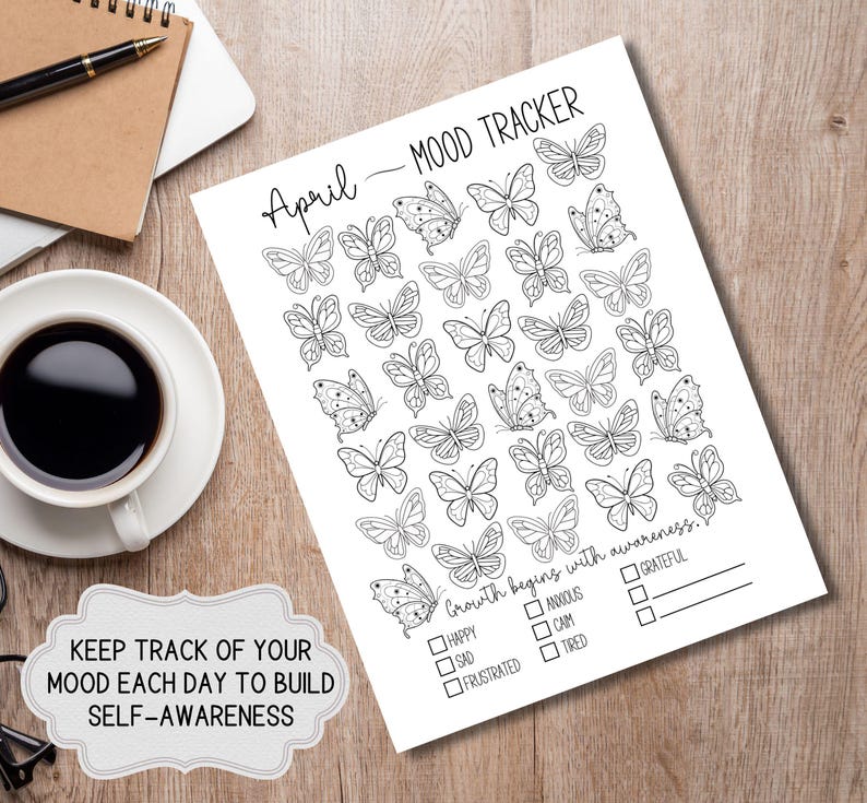 2026 Daily Mood Trackers for Every Month, Digital Daily Mood Tracker ...