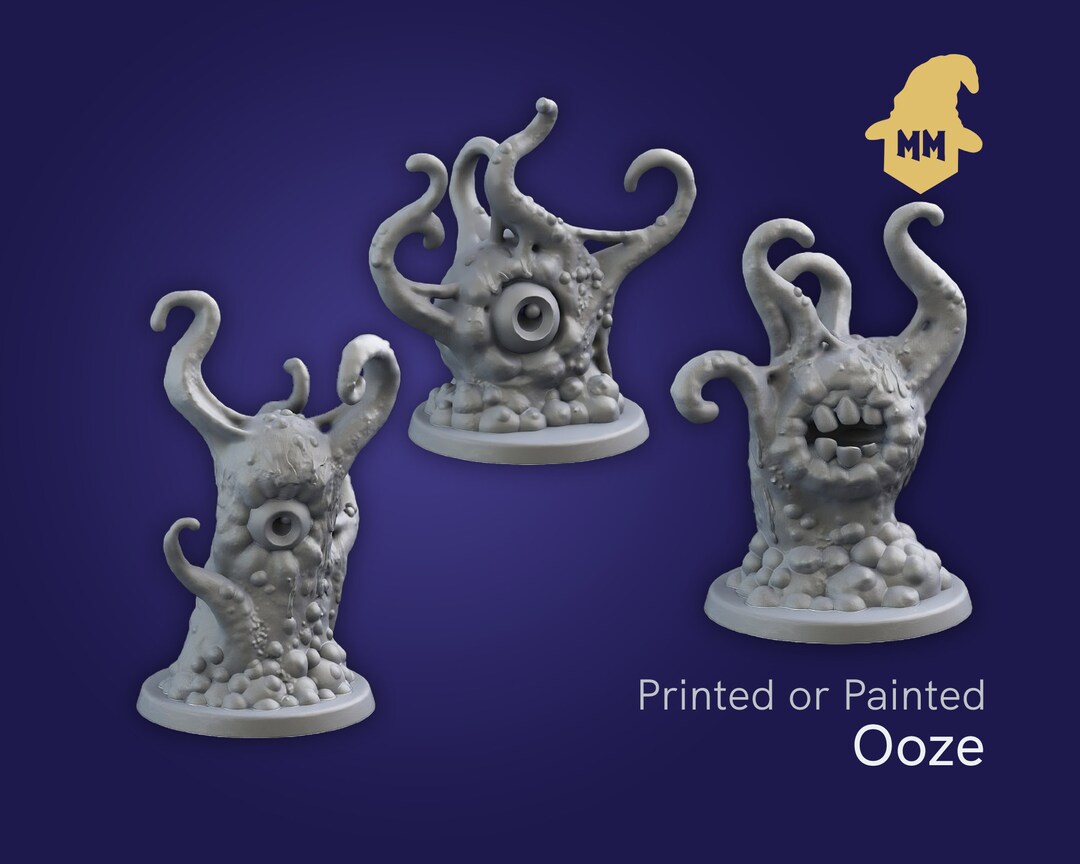 Ooze 3d Printed Miniatures 28-32mm Printyourmonsters - Etsy