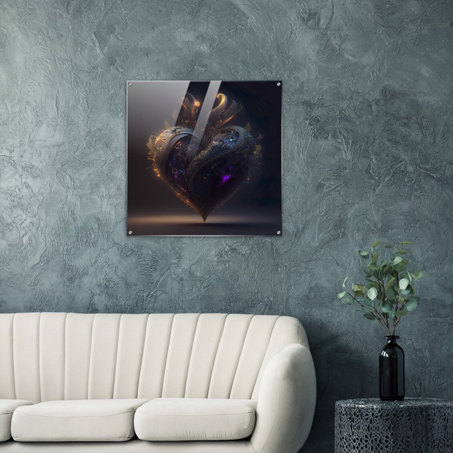 Enchanted Heart | Acrylic Print | Ready-to-mount - Etsy