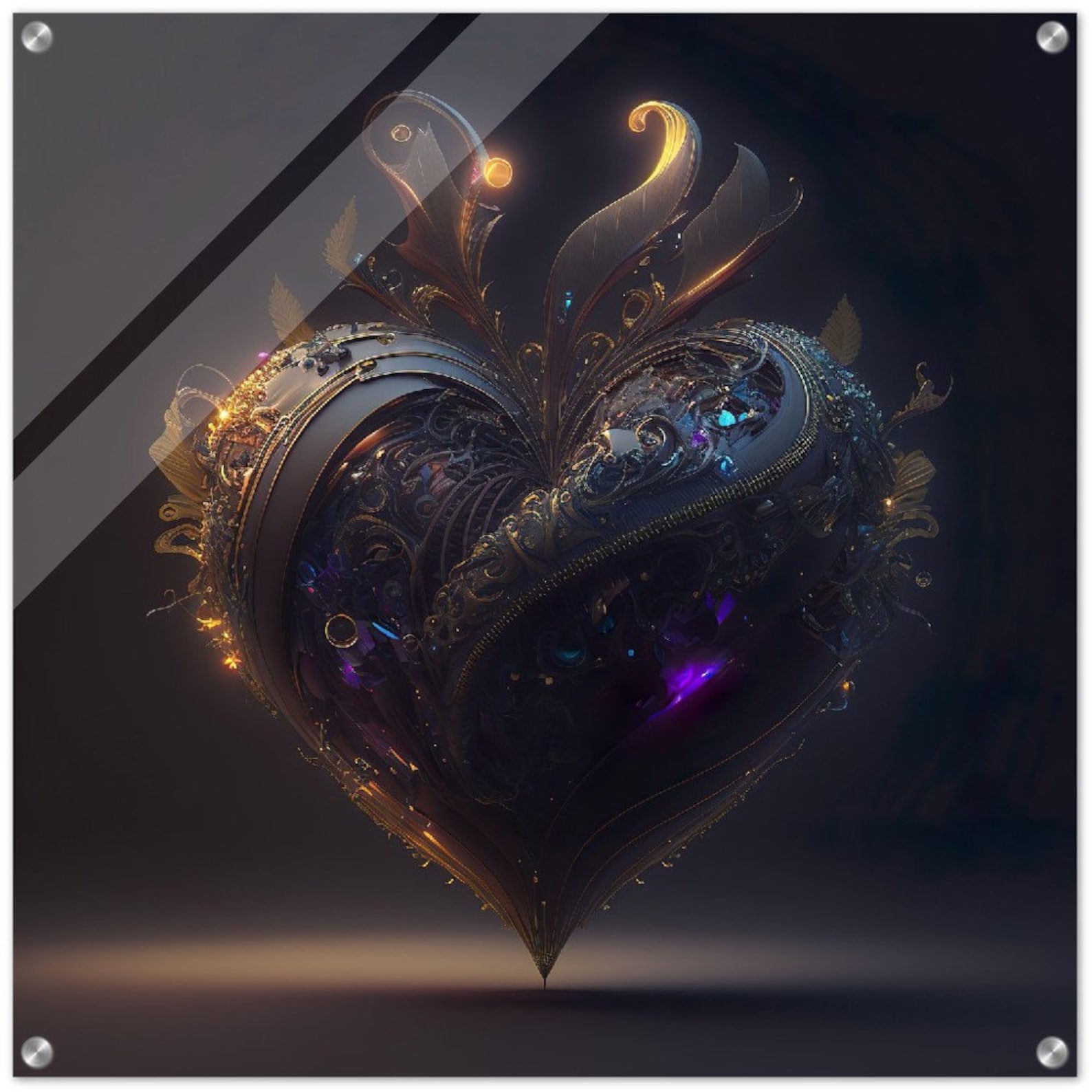 Enchanted Heart | Acrylic Print | Ready-to-mount - Etsy