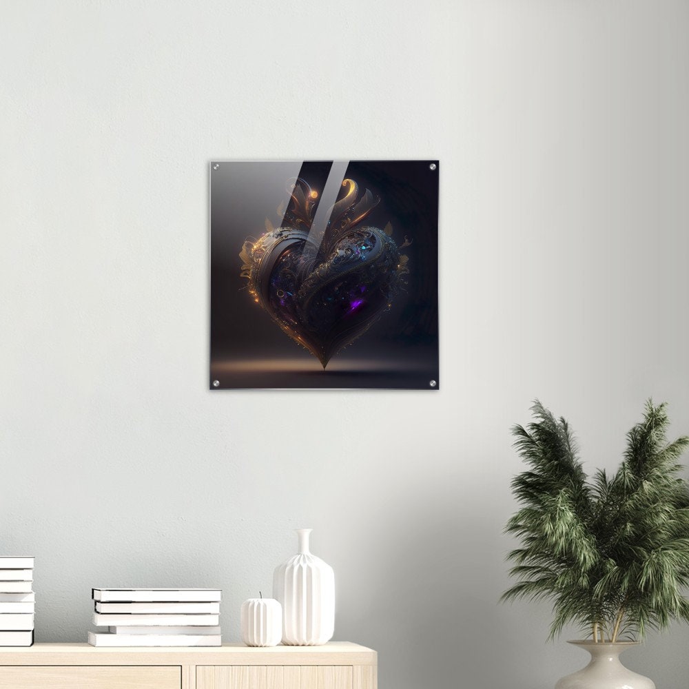 Enchanted Heart | Acrylic Print | Ready-to-mount - Etsy