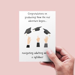 Graduation Congratulations Card - Funny Grad Greeting - Printable ...
