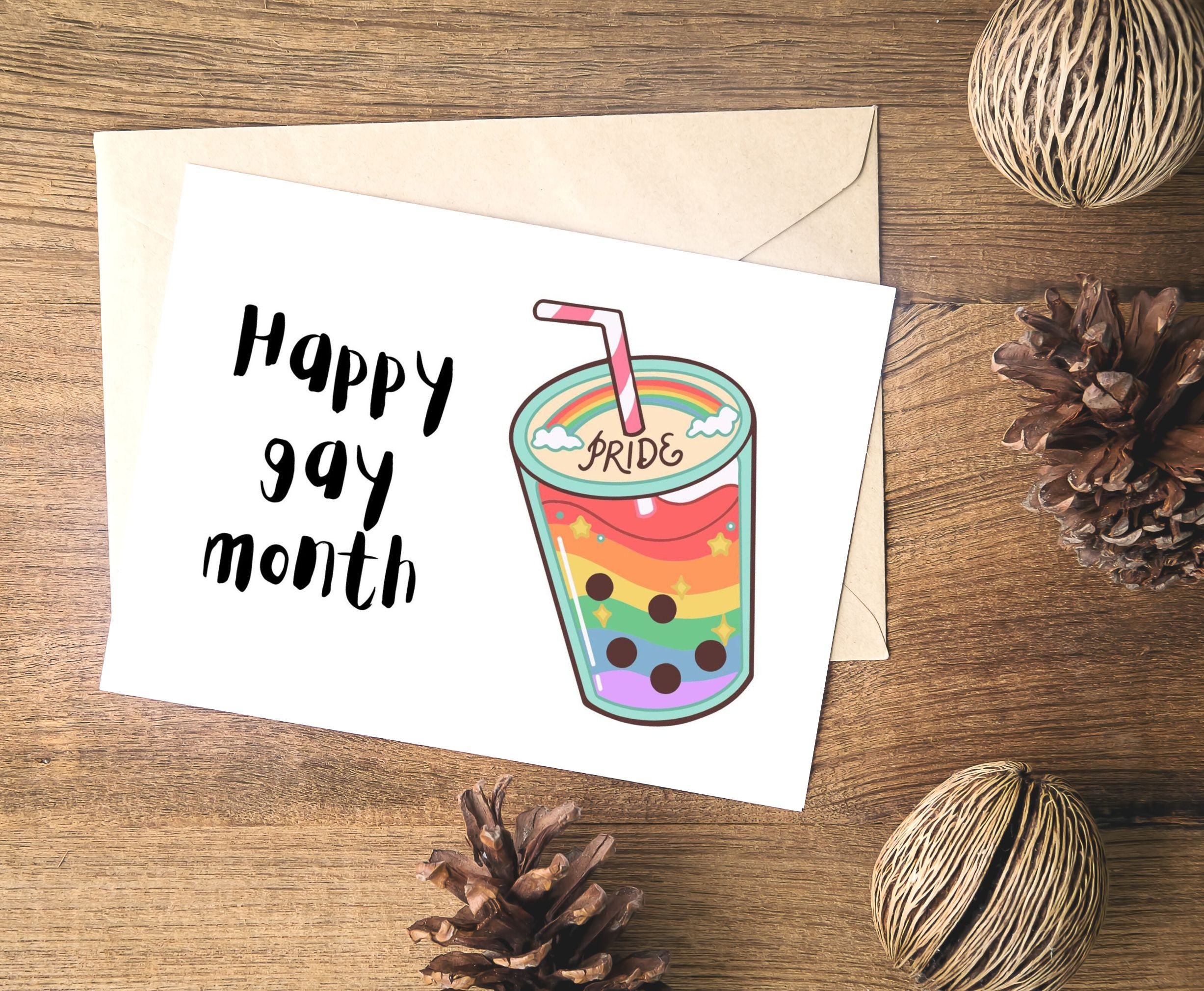 Happy Gay Month Card - Funny Card - Printable - Pride Card - 5x7 - PDF ...