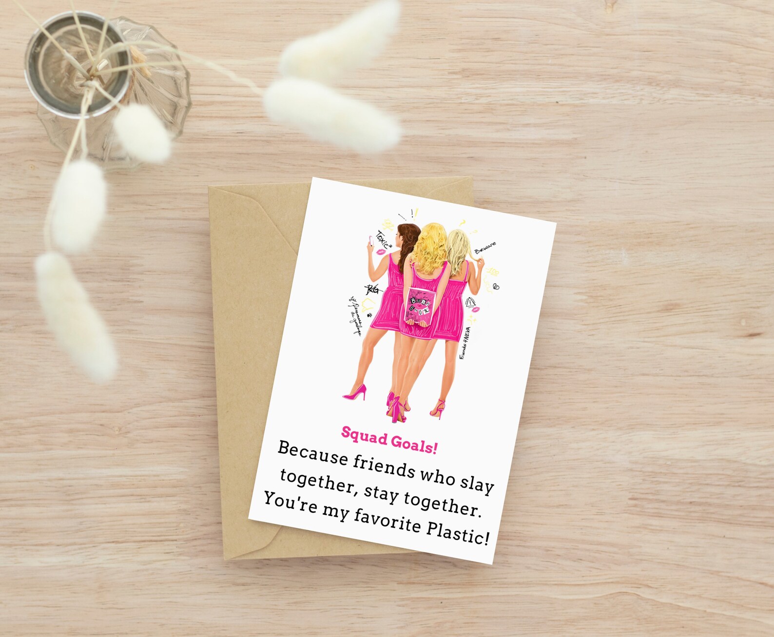 Printable Mean Girls Squad Goal Card, Friendship Card, Mean Girls Funny ...