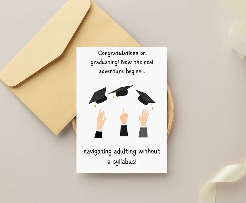 Graduation Congratulations Card - Funny Grad Greeting - Printable ...