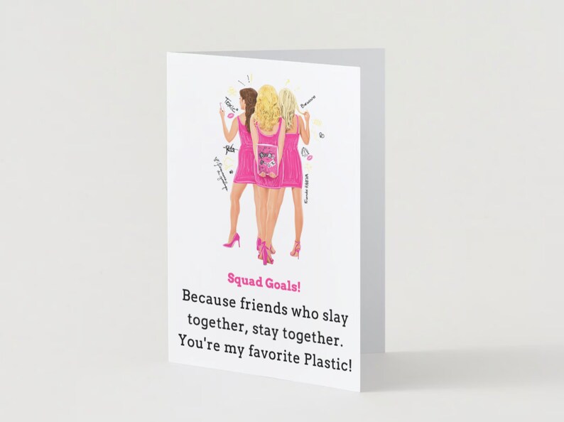 Printable Mean Girls Squad Goal Card, Friendship Card, Mean Girls Funny ...