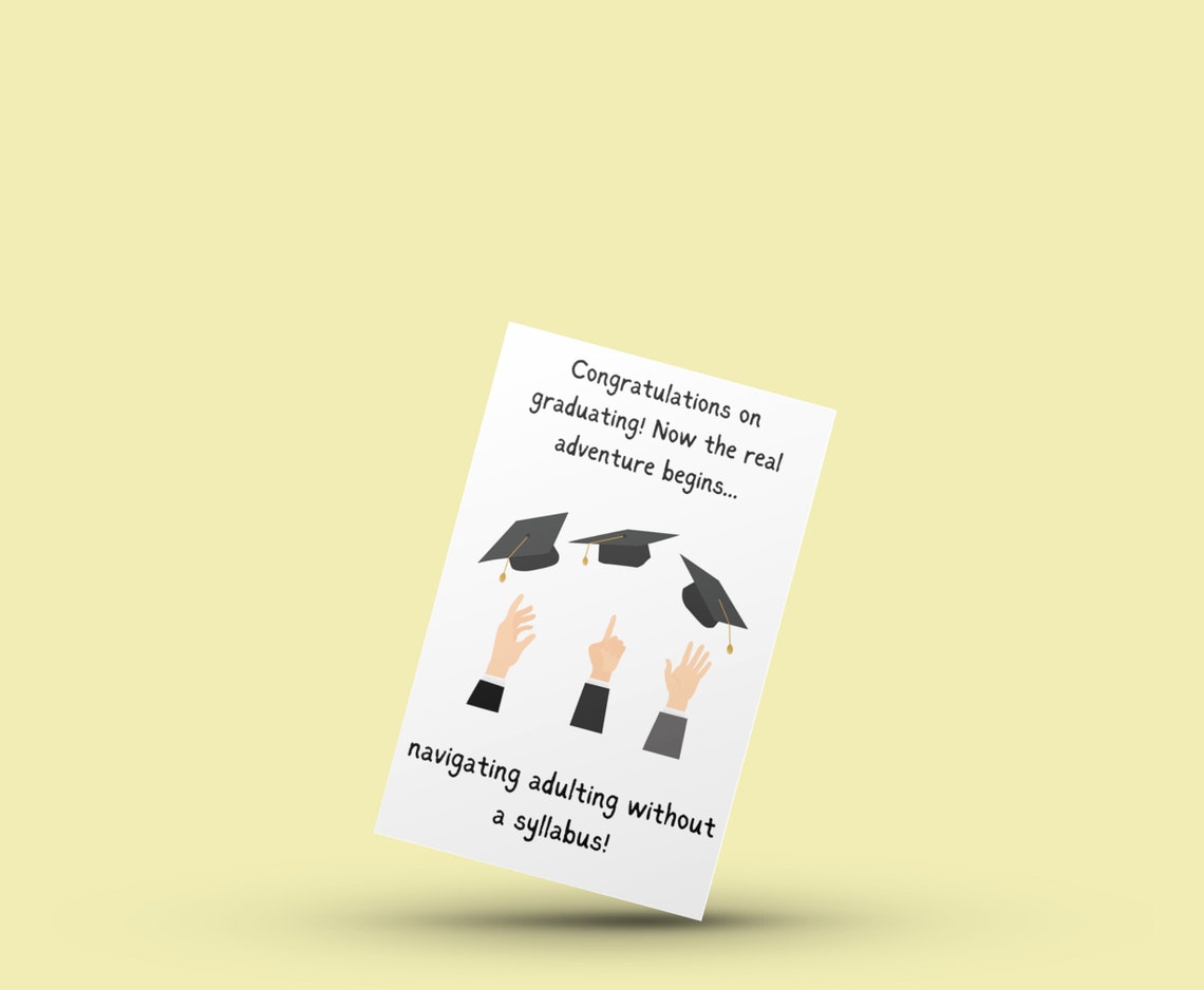 Graduation Congratulations Card Funny Grad Greeting Printable Instant ...