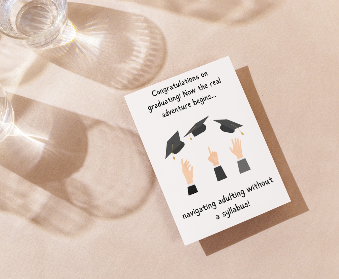 Graduation Congratulations Card Funny Grad Greeting Printable Instant ...