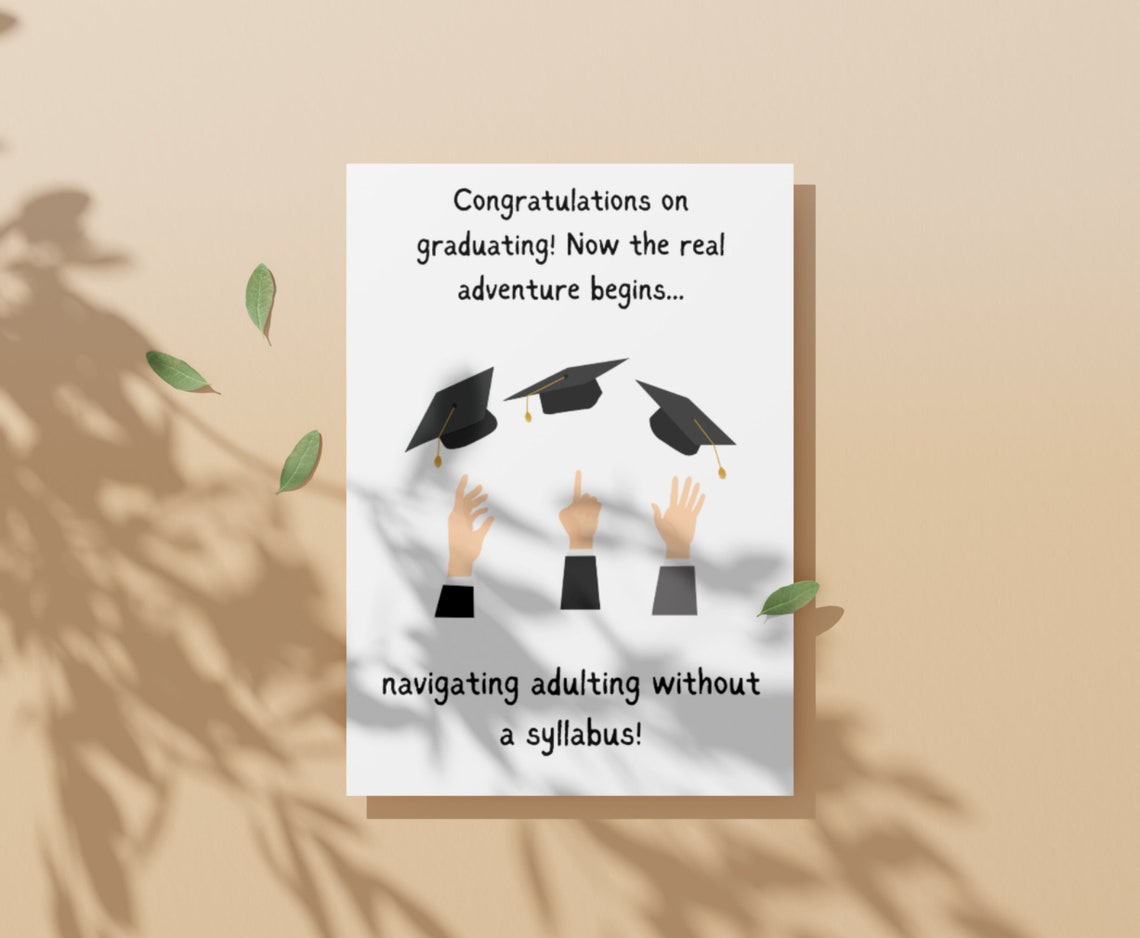 Graduation Congratulations Card Funny Grad Greeting Printable Instant ...