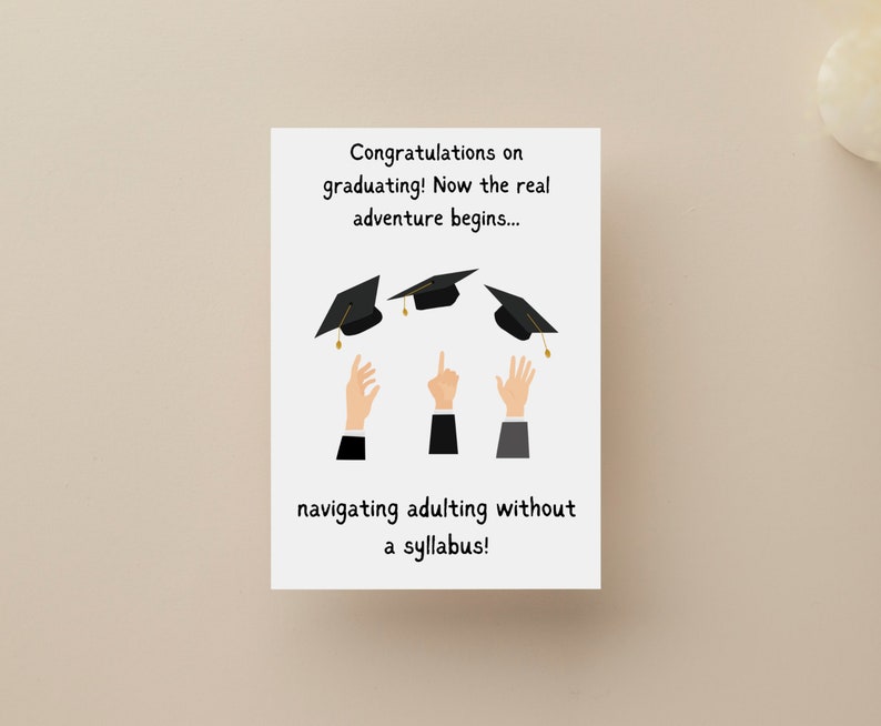 Graduation Congratulations Card Funny Grad Greeting Printable Instant ...
