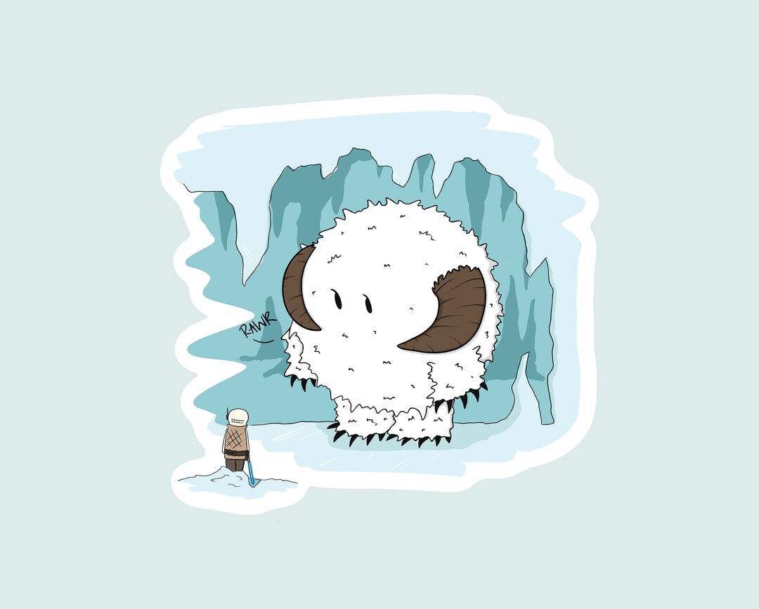 Yeti Sticker Sticker for Monster Lovers and Perhaps Galaxies Far Far ...
