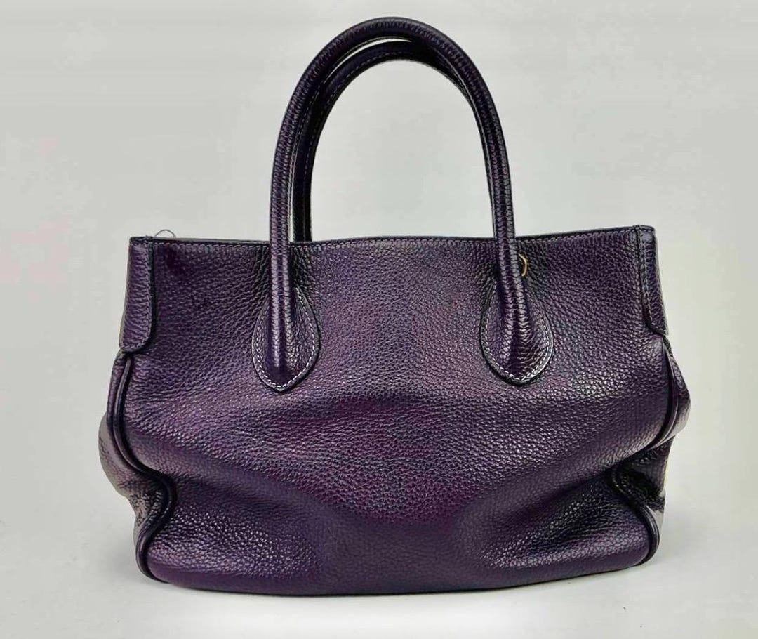 Courage. B Pocketbook Leather Purple Bag - Etsy