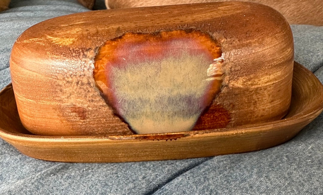 Sango Splash Covered Butter Dish Brown Drip Stoneware - Etsy