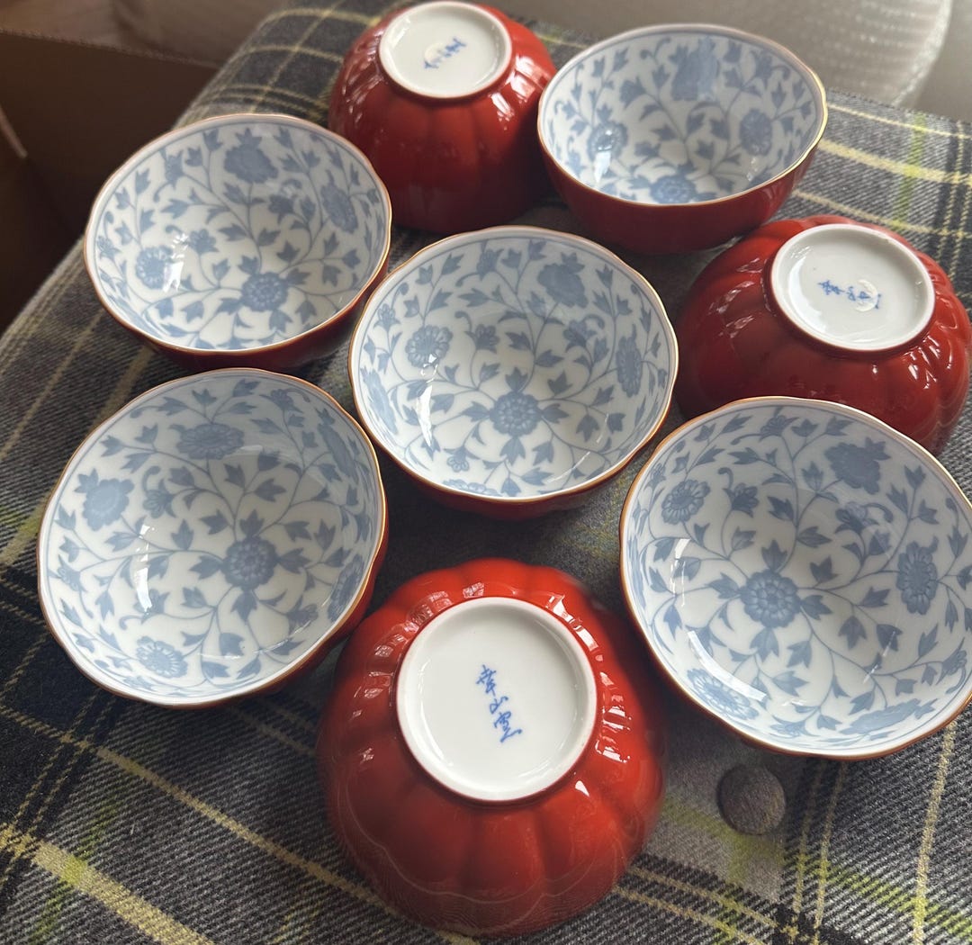 Japanese Fine Bowls Vintage (set of 8) - Etsy