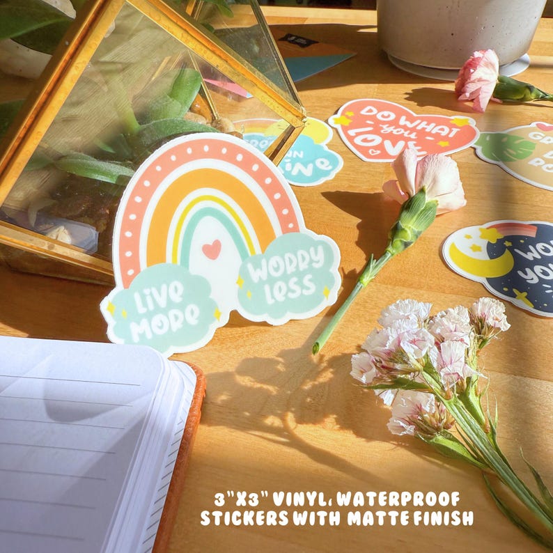 Positive Vibes Sticker Bundle, Inspirational Stickers, Motivational ...