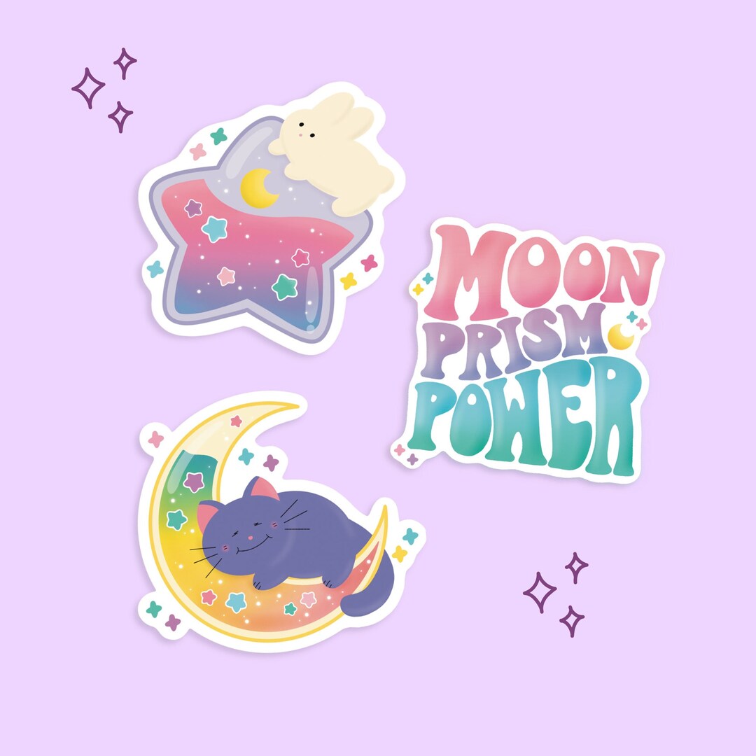 Sailor Moon Inspired Sticker Bundle, Dreamy Stickers, Aesthetic ...