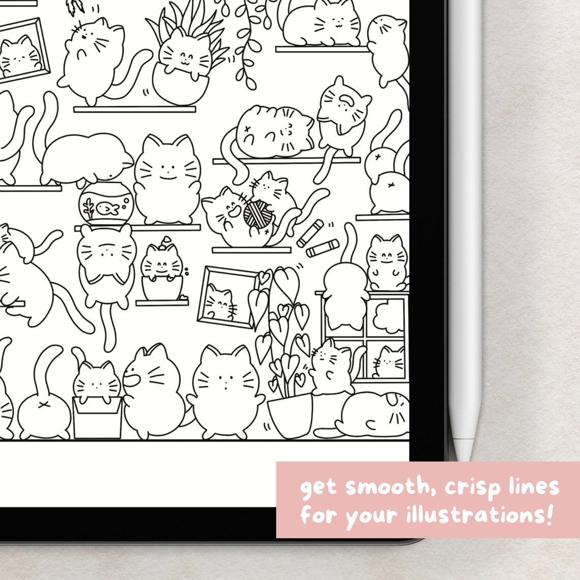 Solid Smooth Crisp Basic Round Brush, Procreate Drawing Brush ...