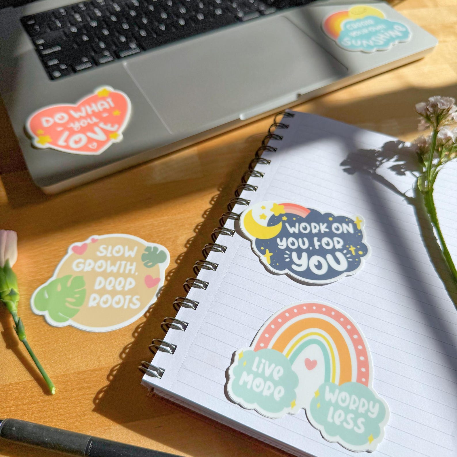 Positive Vibes Sticker Bundle, Inspirational Stickers, Motivational ...