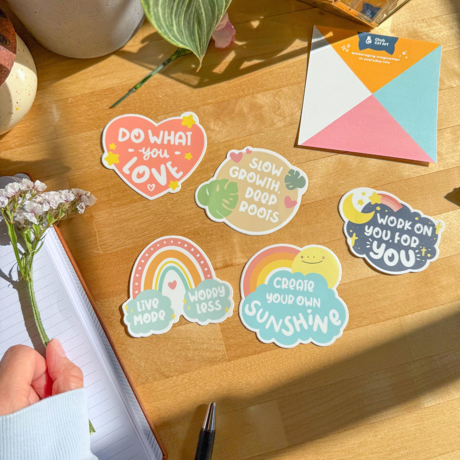 Positive Vibes Sticker Bundle, Inspirational Stickers, Motivational ...