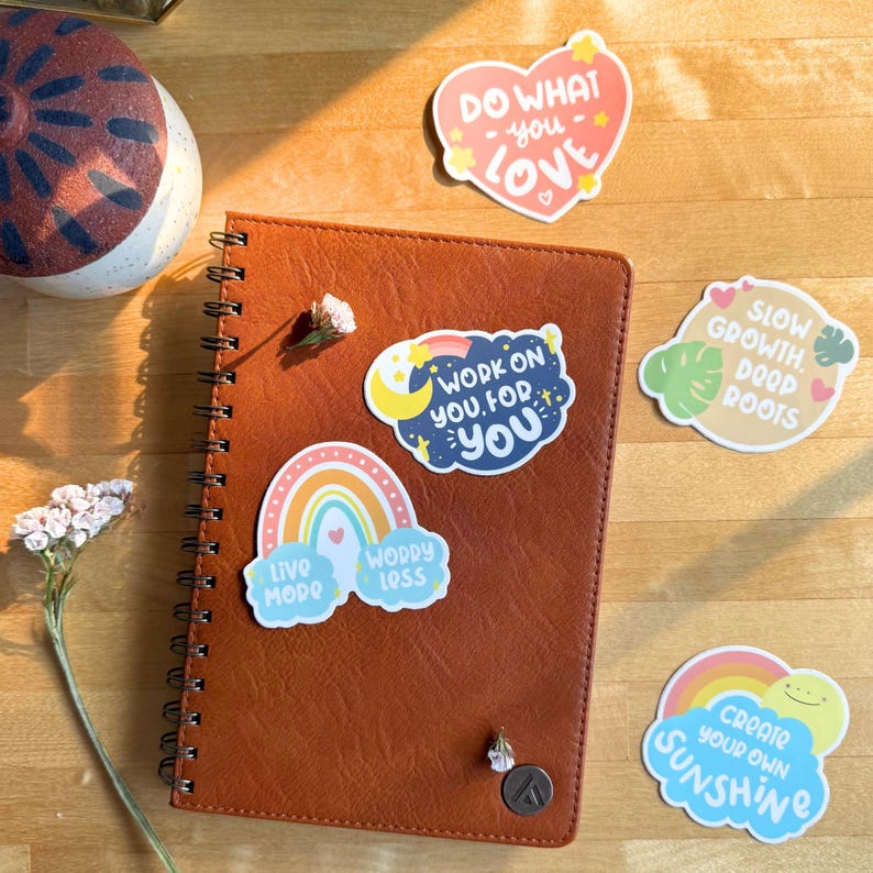 Positive Vibes Sticker Bundle, Inspirational Stickers, Motivational ...
