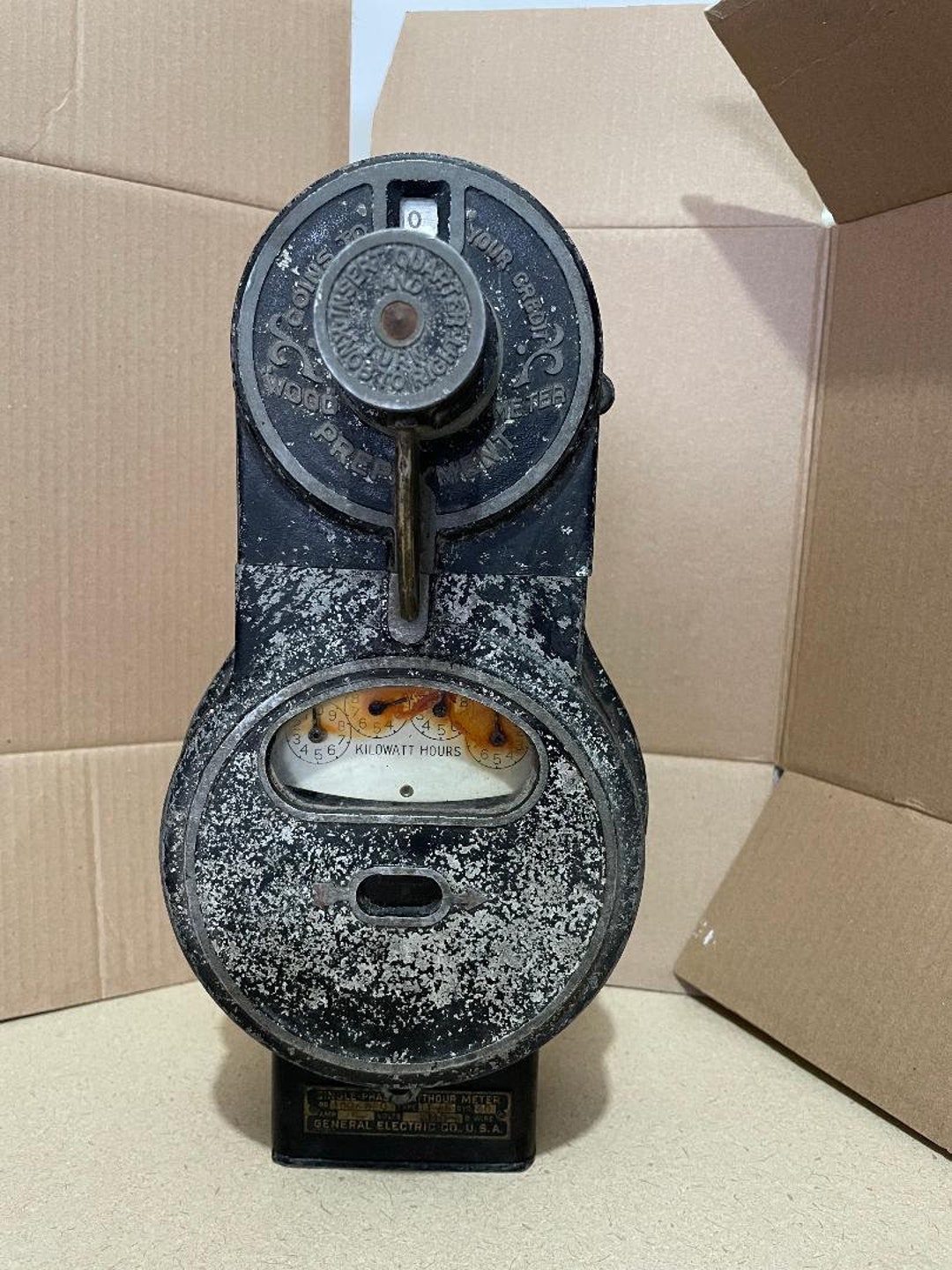 Antique Coin Operated Electric Meter - Etsy Australia