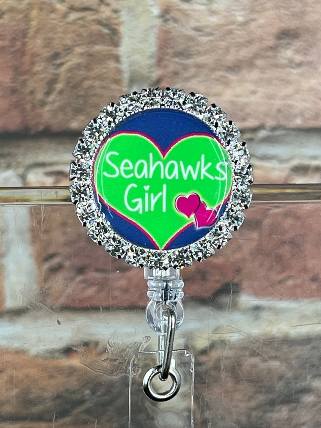 Retractable Bling NFL Badge Holders - Etsy