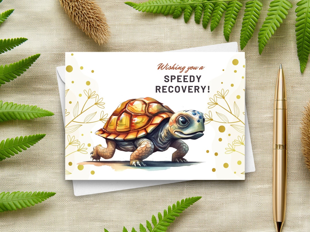 Funny Surgery Recovery Card, Tortoise Race Speedy Recovery, Turtle Get ...