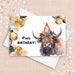 Buffalo Birthday Card With Party Hat, Happy Birthday, American Bison ...