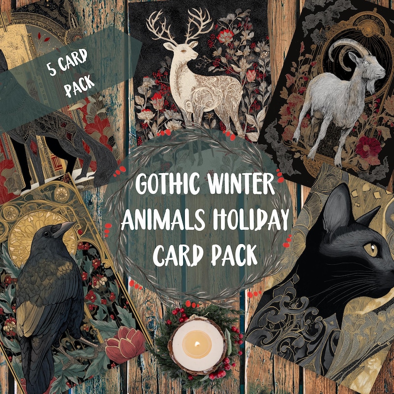 Cat Holiday Cards Bulk - Etsy