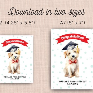Printable Dog Graduation Card, Funny Graduation, Instant Download ...