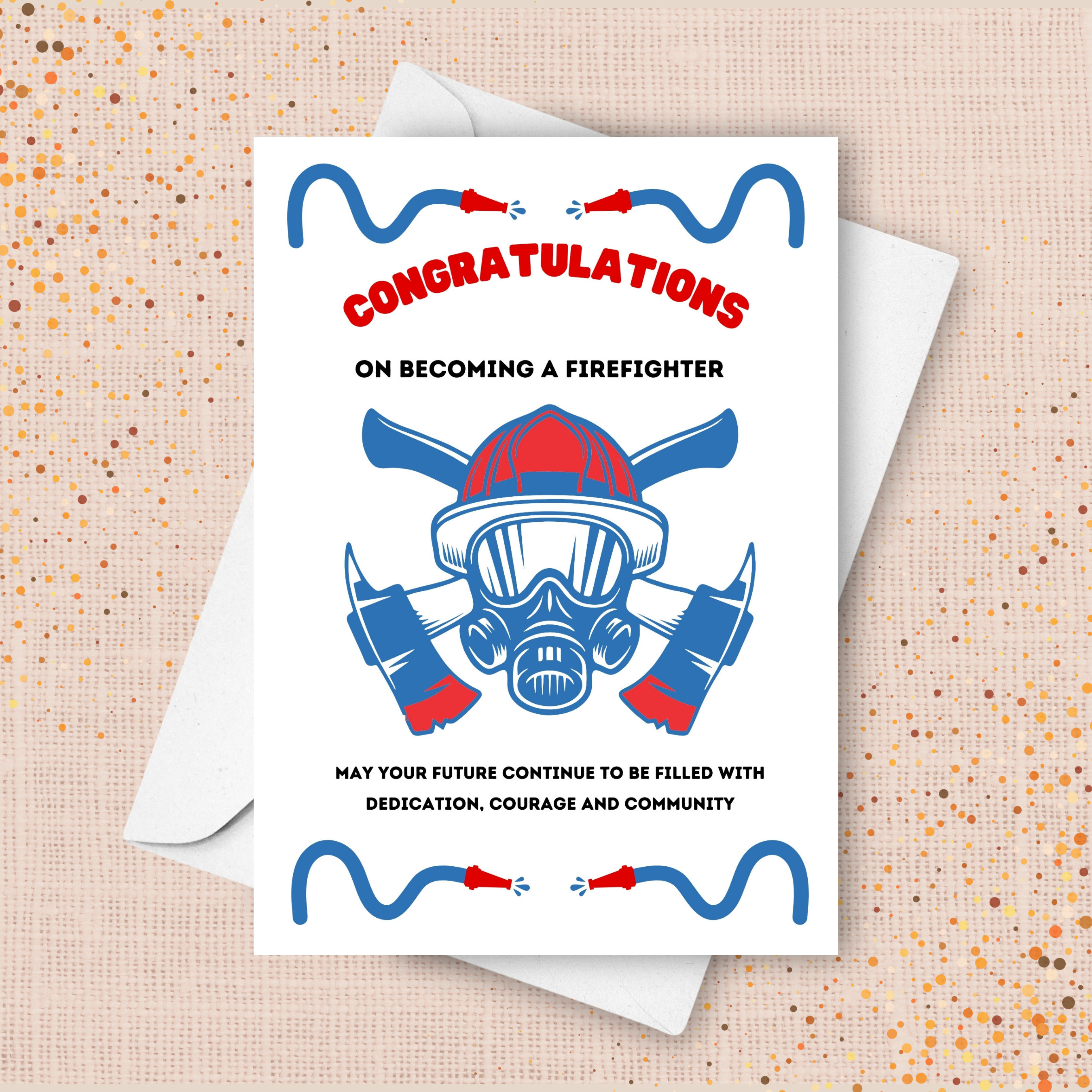 Firefighter Graduation Card, Congratulations on Becoming A Firefighter ...