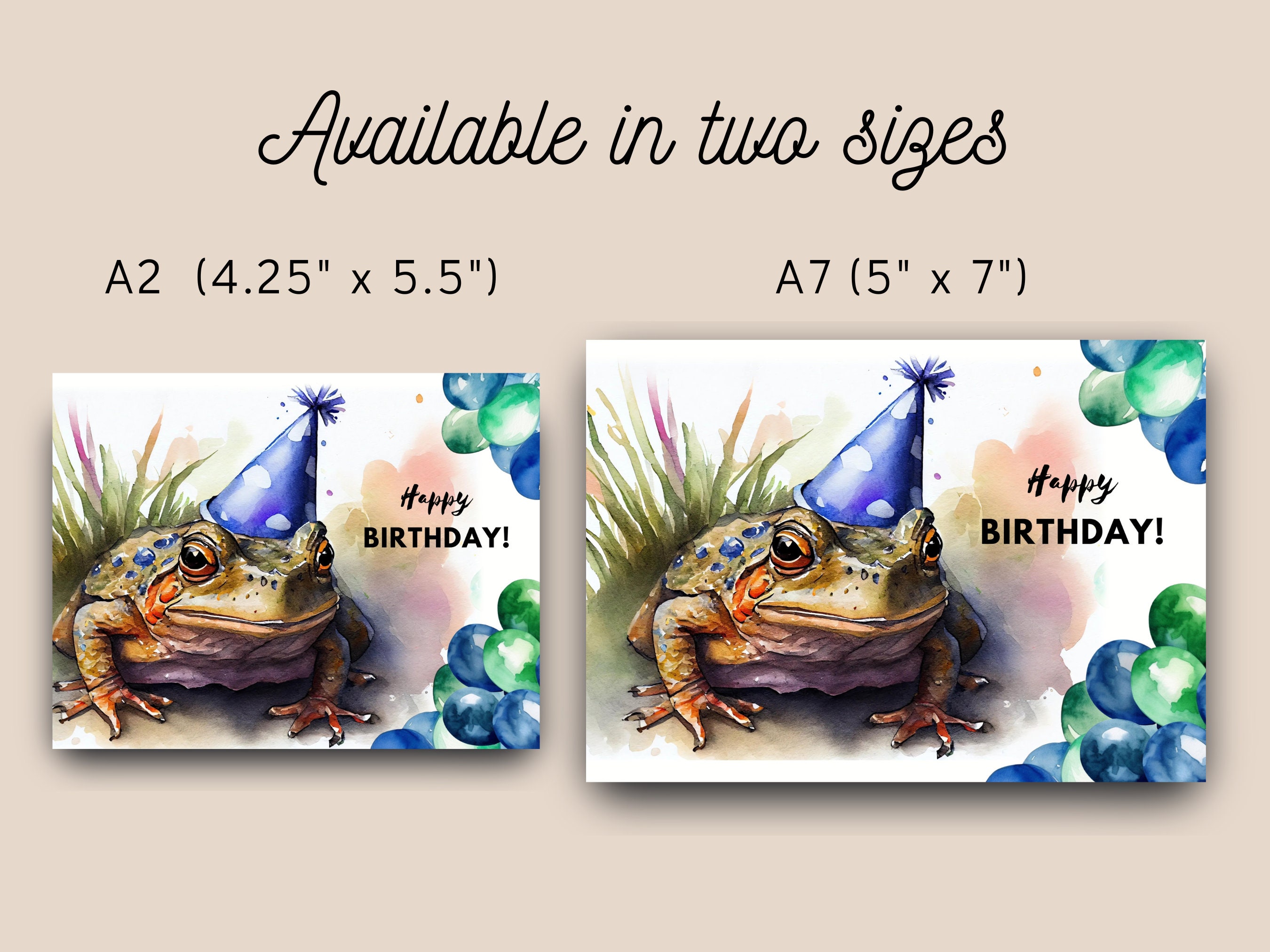 Toad Birthday Card Party Hat Happy Birthday Toad Gift - Etsy