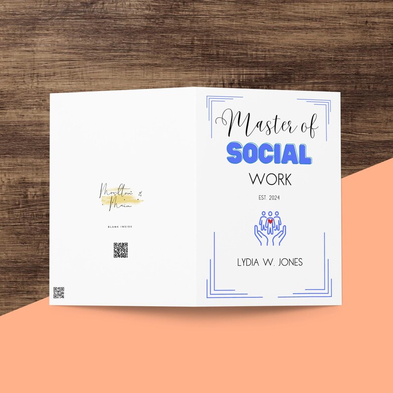 MSW Graduation Card, 2024 Personalized Congratulations Card for Master ...