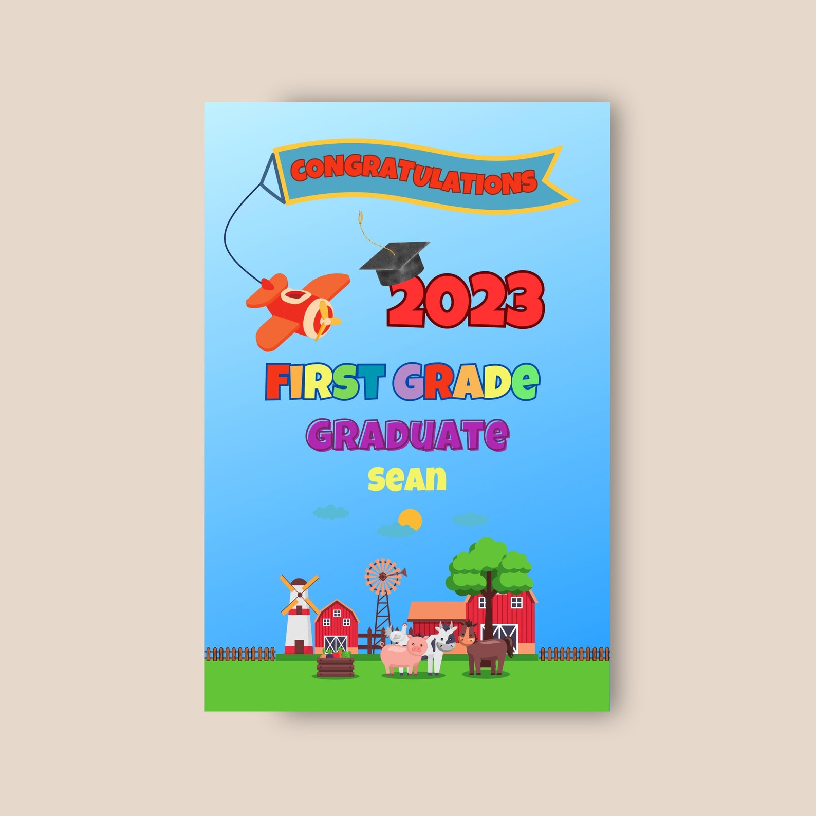 First Grade Graduation Card 2023 Personalized Congratulations - Etsy
