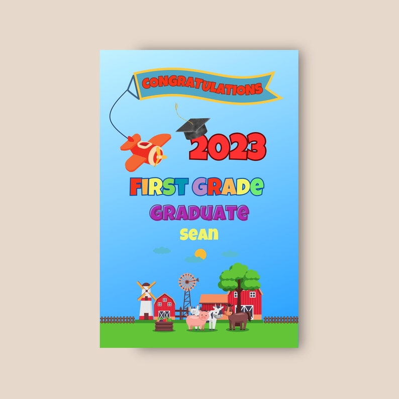 First Grade Graduation Card 2023 Personalized Congratulations - Etsy