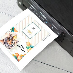 Printable Tiger Birthday Card, Instant Download, Print at Home Card ...
