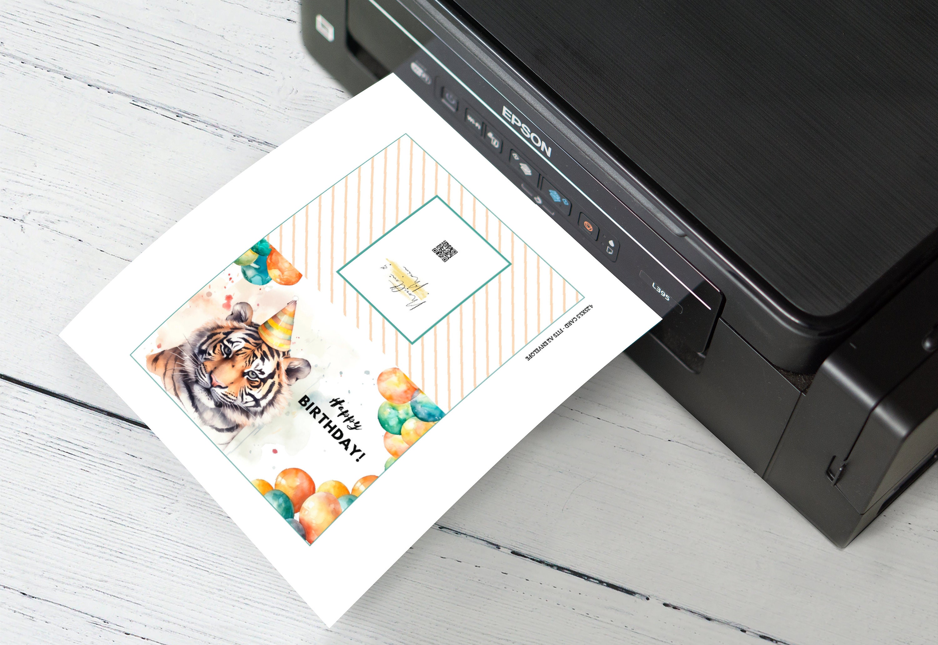 Printable Tiger Birthday Card, Instant Download, Print at Home Card ...
