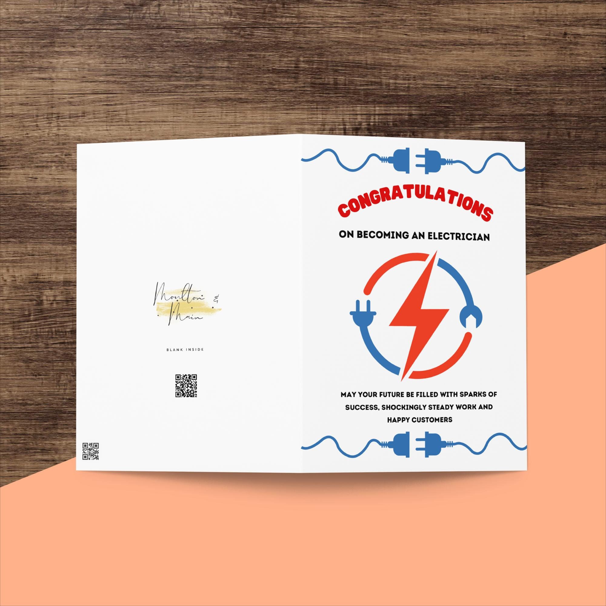 Electrician Graduation Card, Congratulations on Becoming an Electrician ...