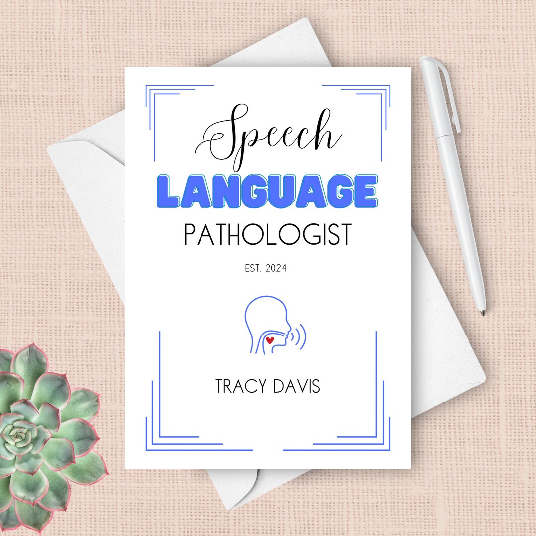 SLP Graduation Card, 2024 Personalized Congratulations Card for Speech ...