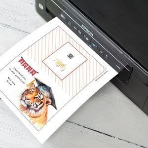 Printable Personalized Tiger Graduation Card, Print at Home Editable ...