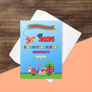 Elementary School Graduation Card, 2024 Personalized Congratulations ...