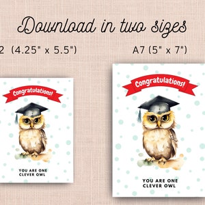 Printable Owl Graduation Card, Funny Owl Graduation, Instant Download ...
