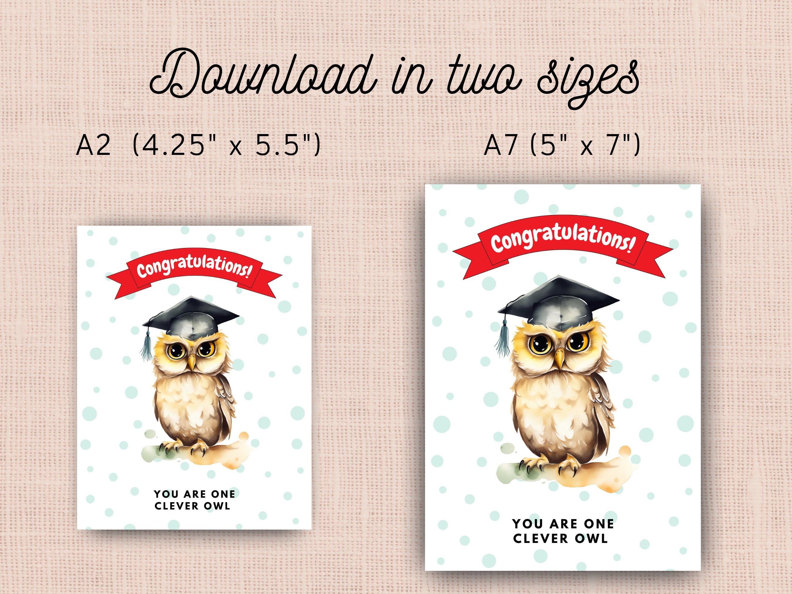 Printable Owl Graduation Card, Funny Owl Graduation, Instant Download ...