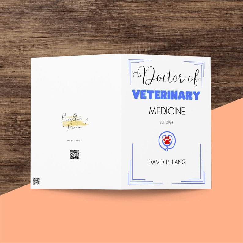DVM Graduation Card, 2024 Personalized Congratulations Card for Doctor ...