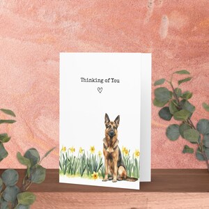 Printable German Shepherd Thinking of You Card, Instant Download Print ...