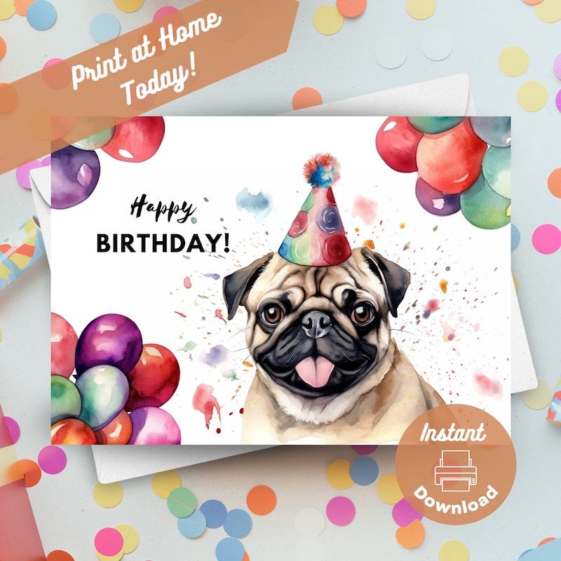 Pug Birthday - Etsy