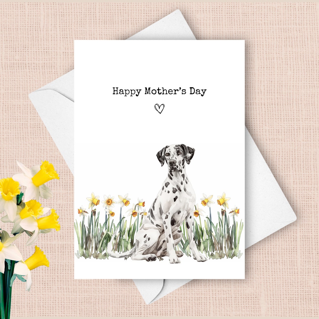Dalmatian Mother’s Day Card, From Pet Dog Happy Mothers Day Greeting ...